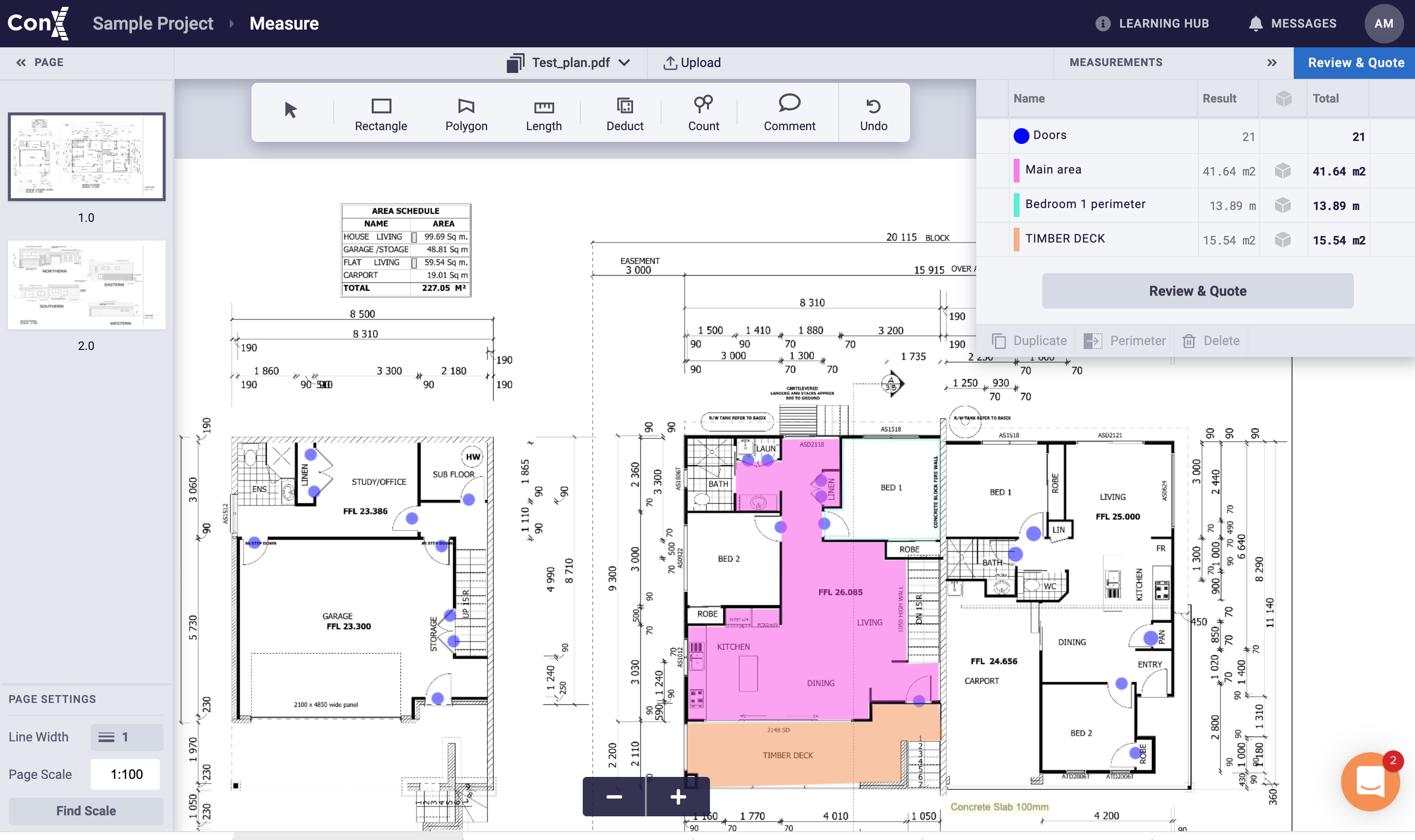 Simple Takeoff and Estimating Software | ConX - Pre-construction simplified